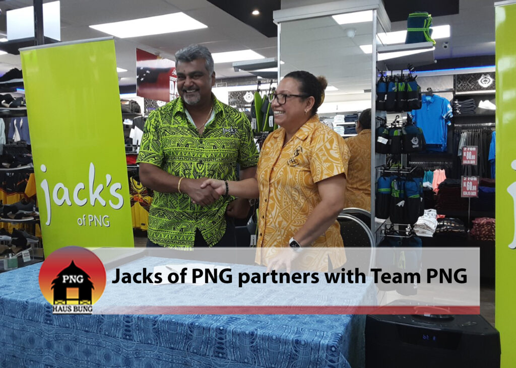 JACKS OF PNG TO SUPPLY MERCHANDISE TO TEAM PNG – PNG Haus Bung