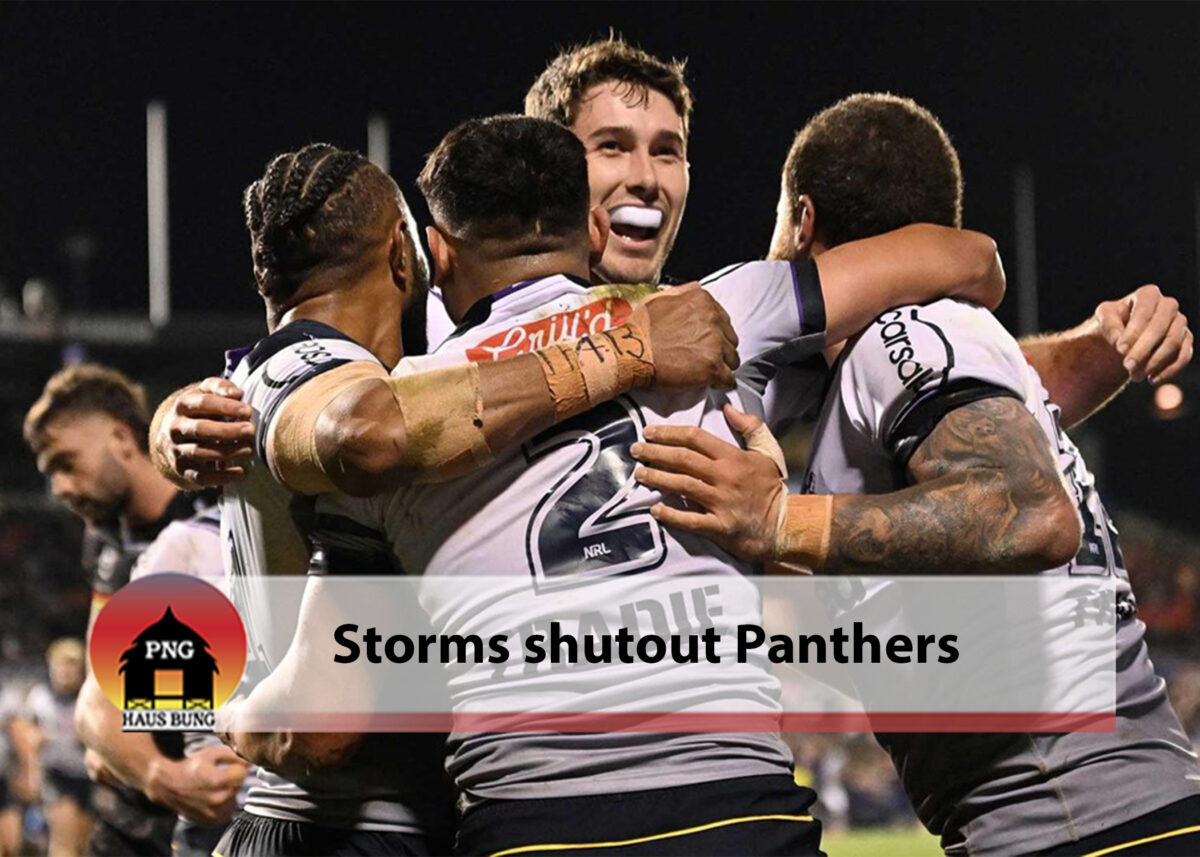 STORMS CRUISE PAST PANTHERS WITH A 16-0 WIN : PNG Haus Bung