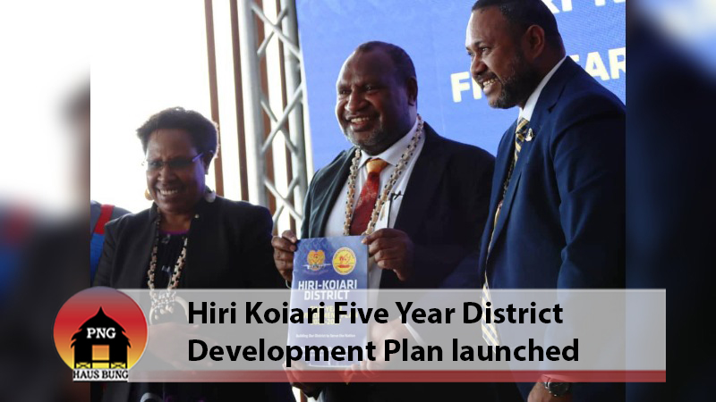 IDUHU COMMENDED HIRI KOIARI FIRST TO LAUNCH 5 YEAR DEVELOPMENT PLAN 